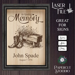 Laser Engrave File, Trough Boots Svg, Country DIY Signs Cutting Boards ...