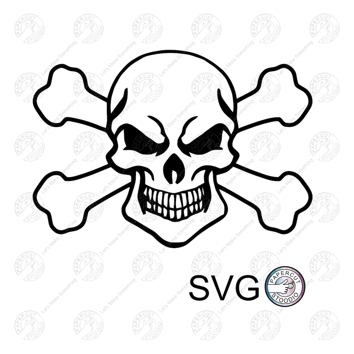 Skull & Crossbones SVG PNG PDF Cricut Silhouette Cricut - Etsy