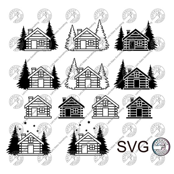 Cabin Bundle Svg Lake and Forest Camping Cottage Lodge for | Etsy