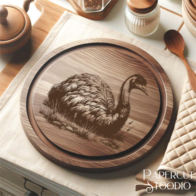 Laser Engrave File, Resting Emu SVG, Digital Download for Lightburn ...