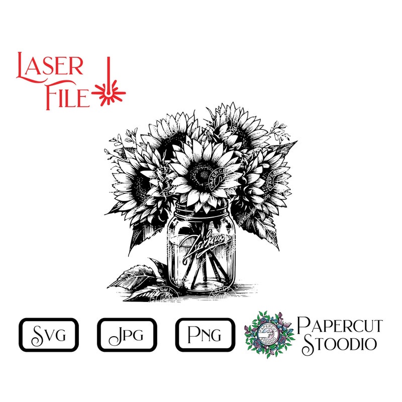 Wood Engraved Sunflowers - Etsy