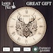Laser Engrave File, Deer Clock Face SVG, DIY Clock Lightburn Glowforge ...