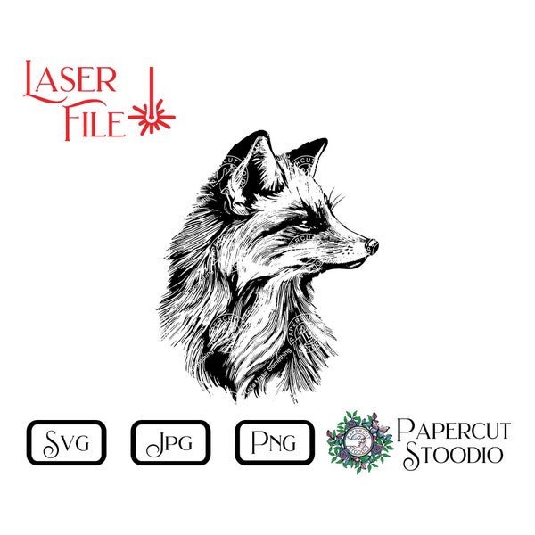 Renard lightburn svg - Etsy France