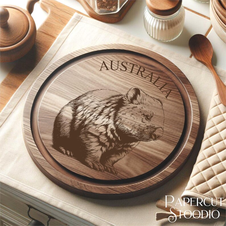 Laser Engrave File, Wombat SVG, Lightburn Glowforge for Wood Cutting ...