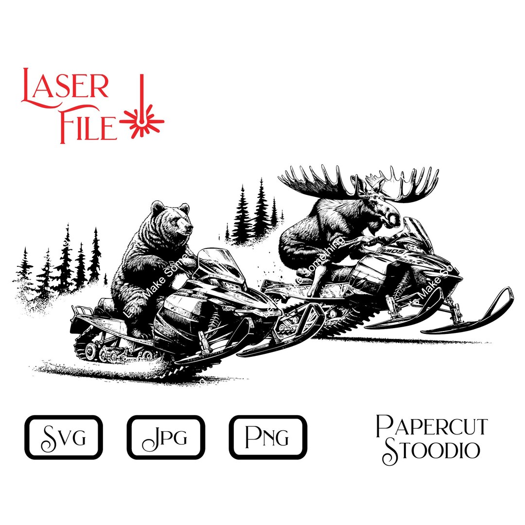 Laser Engrave File, Campfire Pals Snowmobile Svg, Digital Download for ...