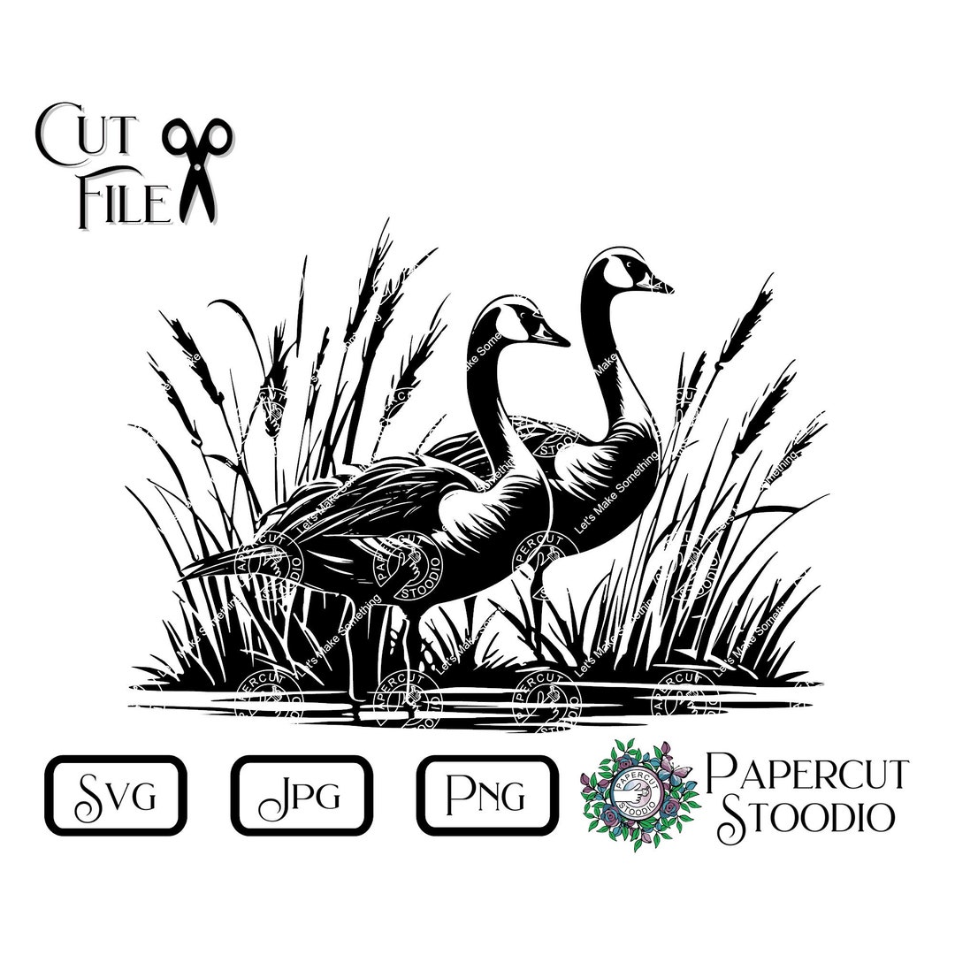 Canadian Geese, Svg Png Jpg Nature Wilderness Forest for DIY Laser ...
