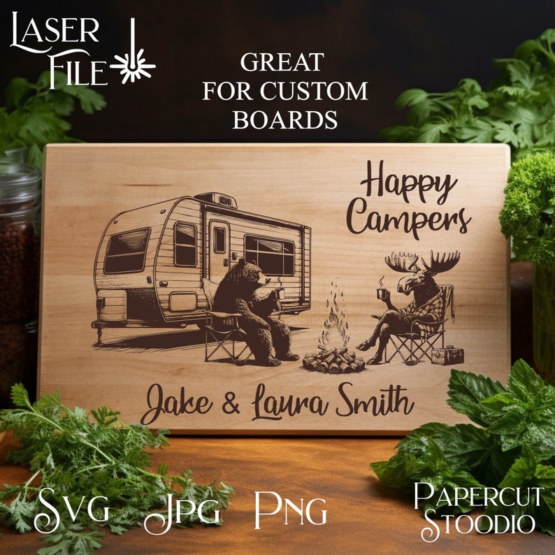 Laser Engrave File, Campfire Pals RV Camper Svg, Download for Laser ...