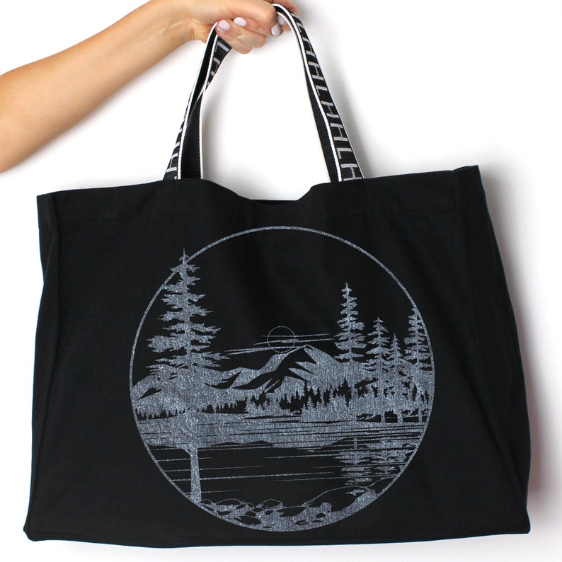 Lake Scene SVG DXF, Round Lakeview Scenic Lake Mountain Forest Outdoor ...