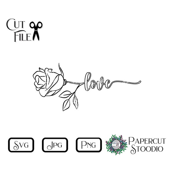 Rose Stem Svg - Etsy