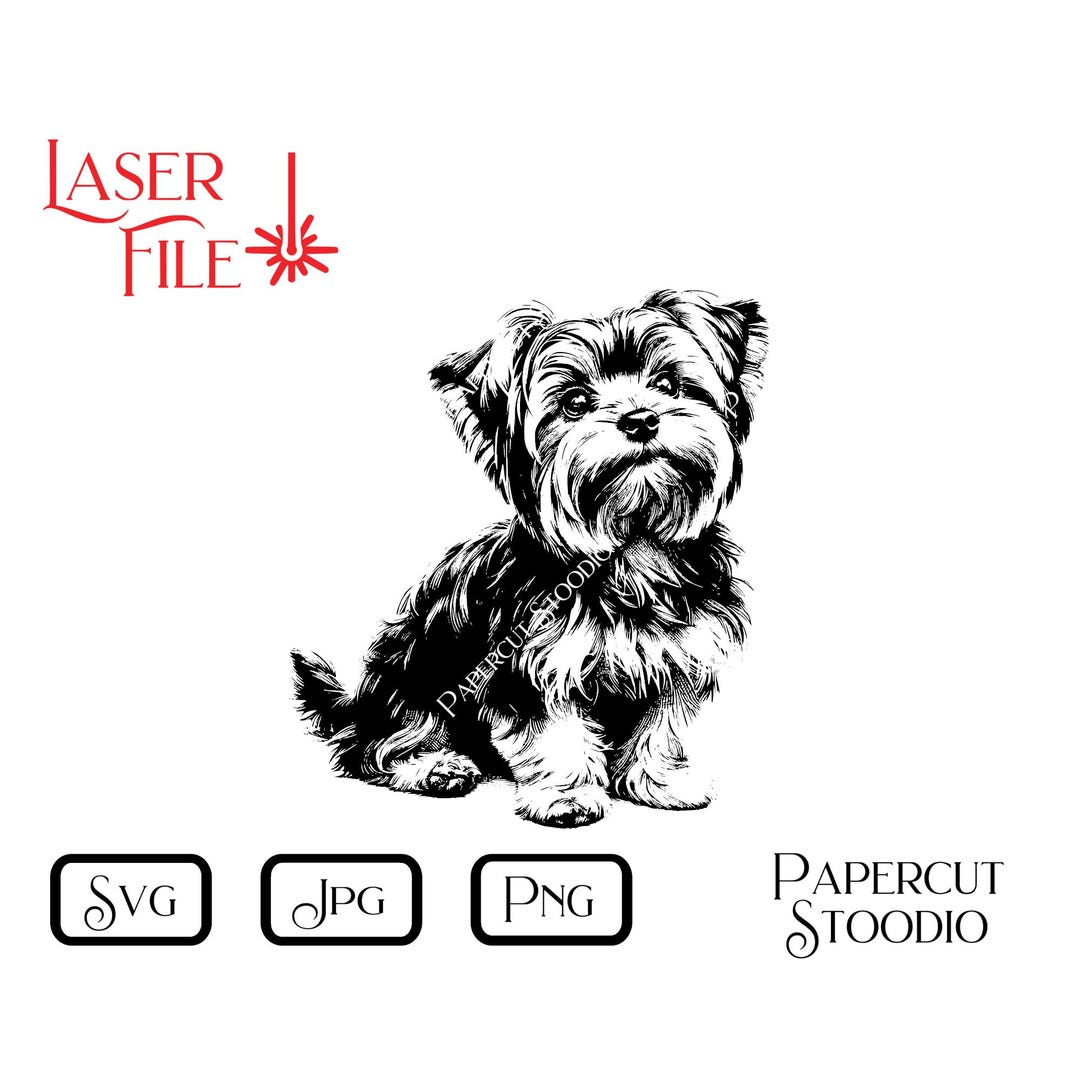 Laser Engrave File, Sweet Yorkie SVG, Lightburn Glowforge Xtool Signs ...