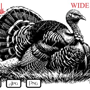 Laser Engrave File, Resting Turkey SVG, Lightburn Glowforge Wood Burn ...