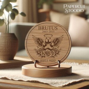 Laser Engrave File, Dog Paw Memorial SVG, Memorial, Goodbye, in Loving ...