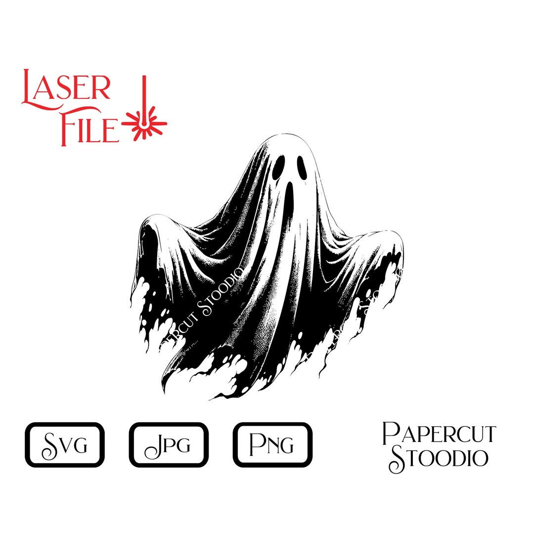 Laser Engrave File, Sheet Ghost Svg, Digital Download for Lightburn ...