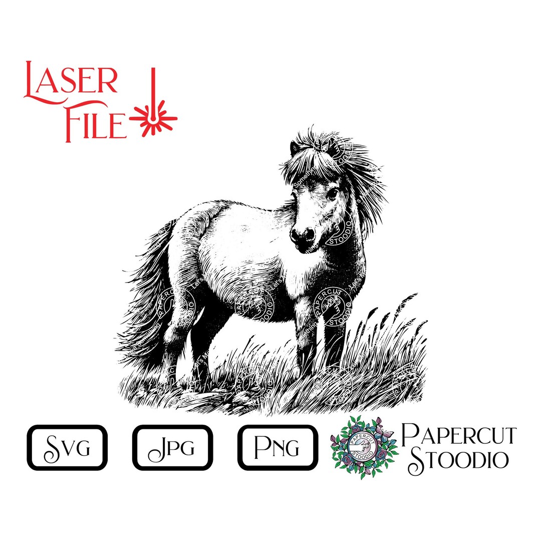 Pony SVG Laser Engrave File - Farmhouse Decor (digital Download) - Etsy
