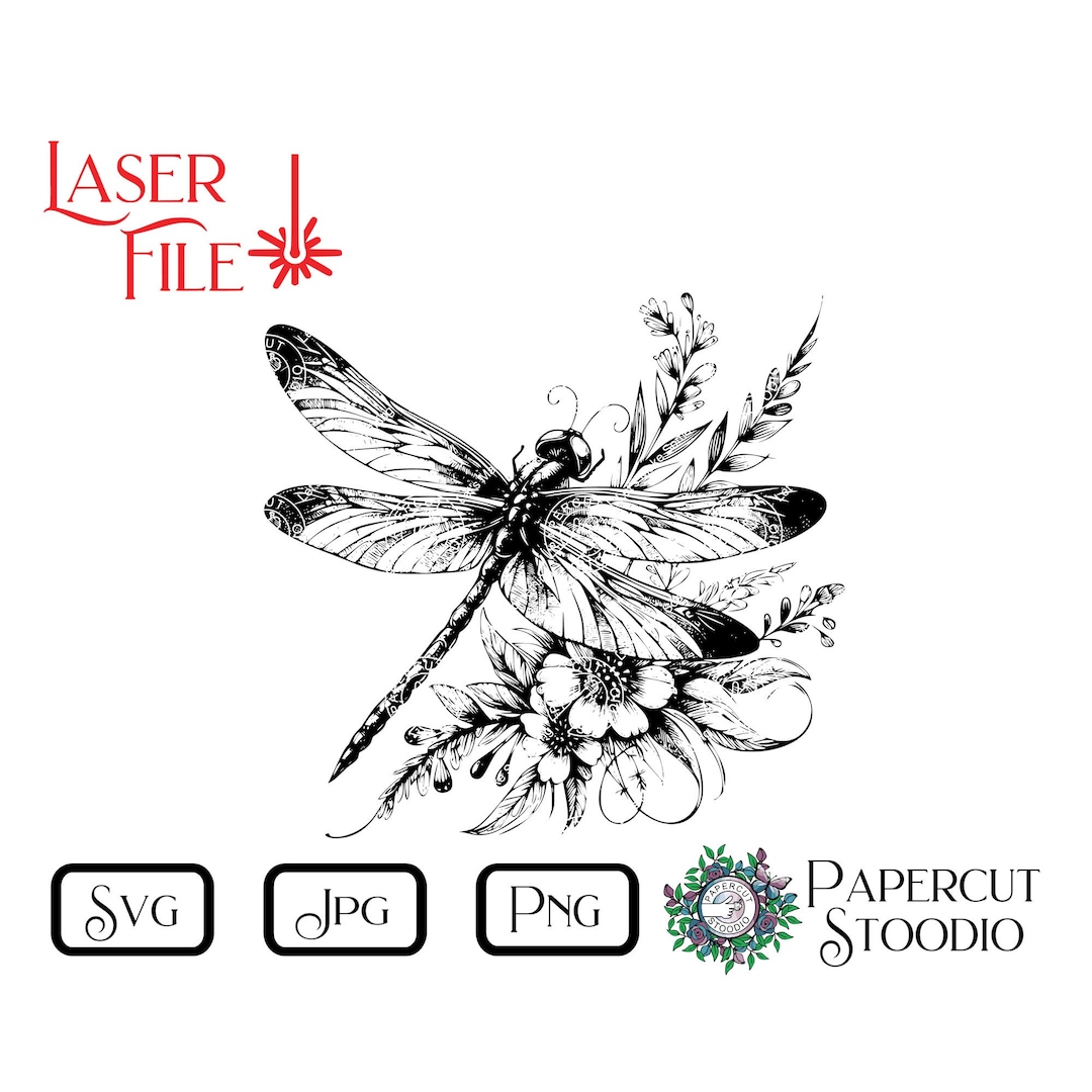 Laser Engrave File, Dragonfly Svg, Country Digital Download for Laser ...