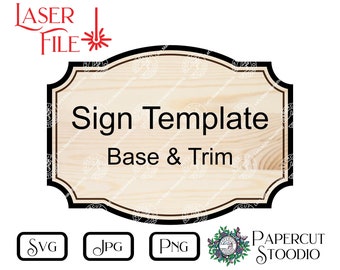Laser Cut File, Sign Template A SVG, Laser Engrave Sign Svg Lightburn ...