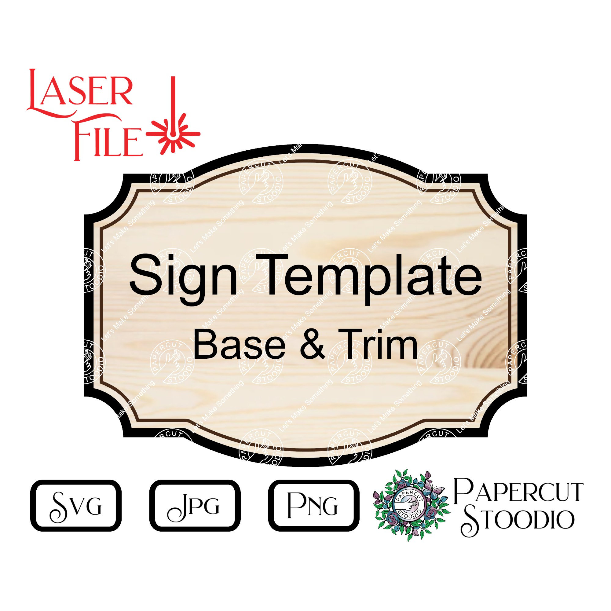 Laser Cut Sign Template SVG, Glowforge Lightburn (digital Download) - Etsy