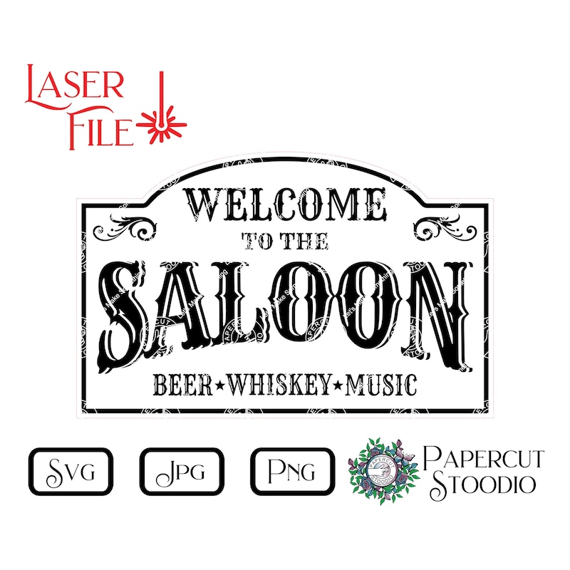 Saloon Sign Old West - Etsy