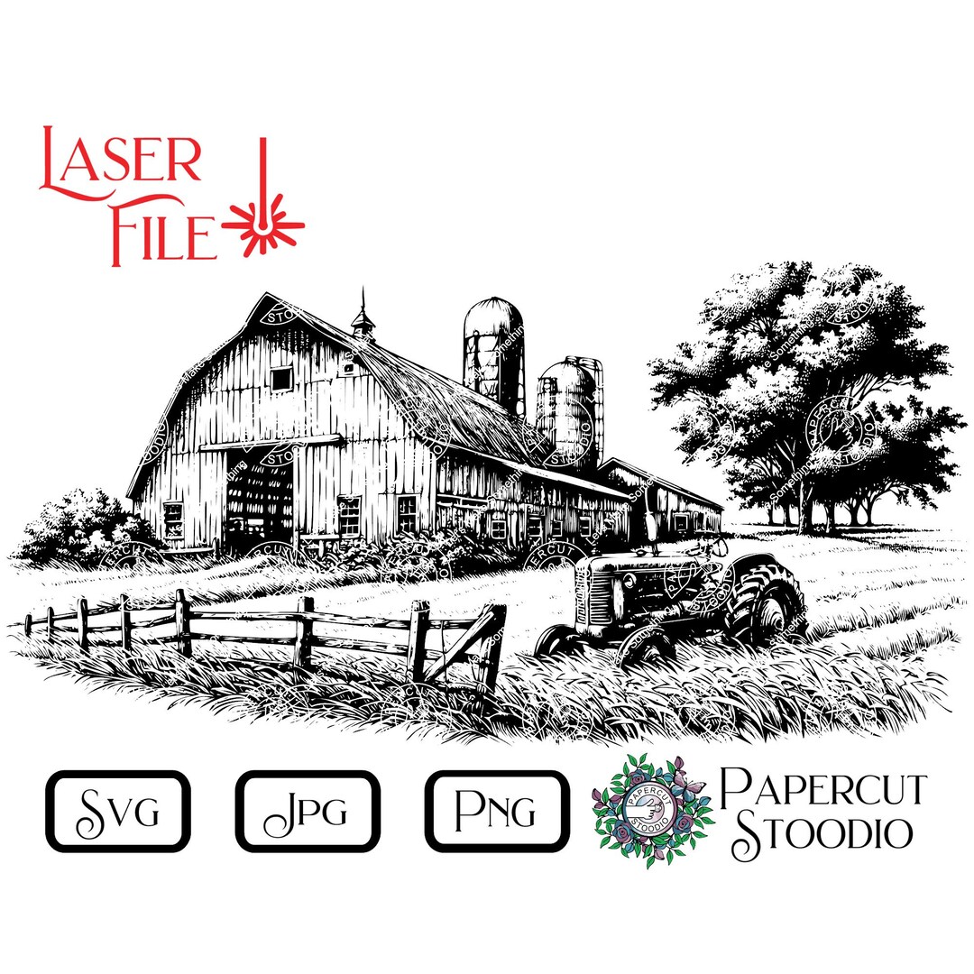 Laser Engrave File, Life on the Farm Svg, Digital Download Farm ...