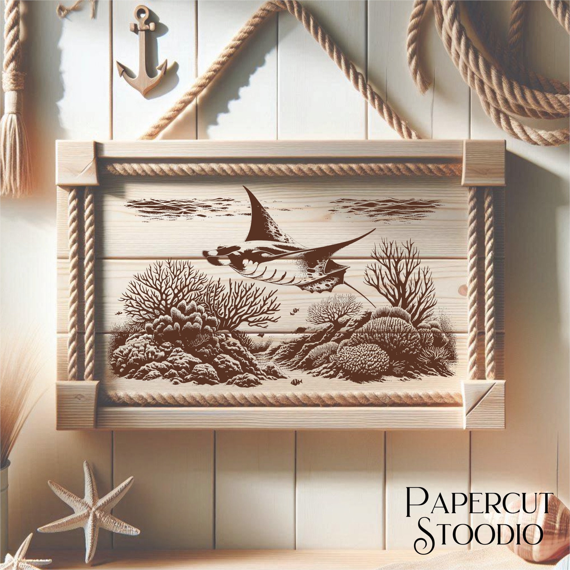 Manta Ray SVG Laser Engrave File, Glowforge Ready (digital Download) - Etsy