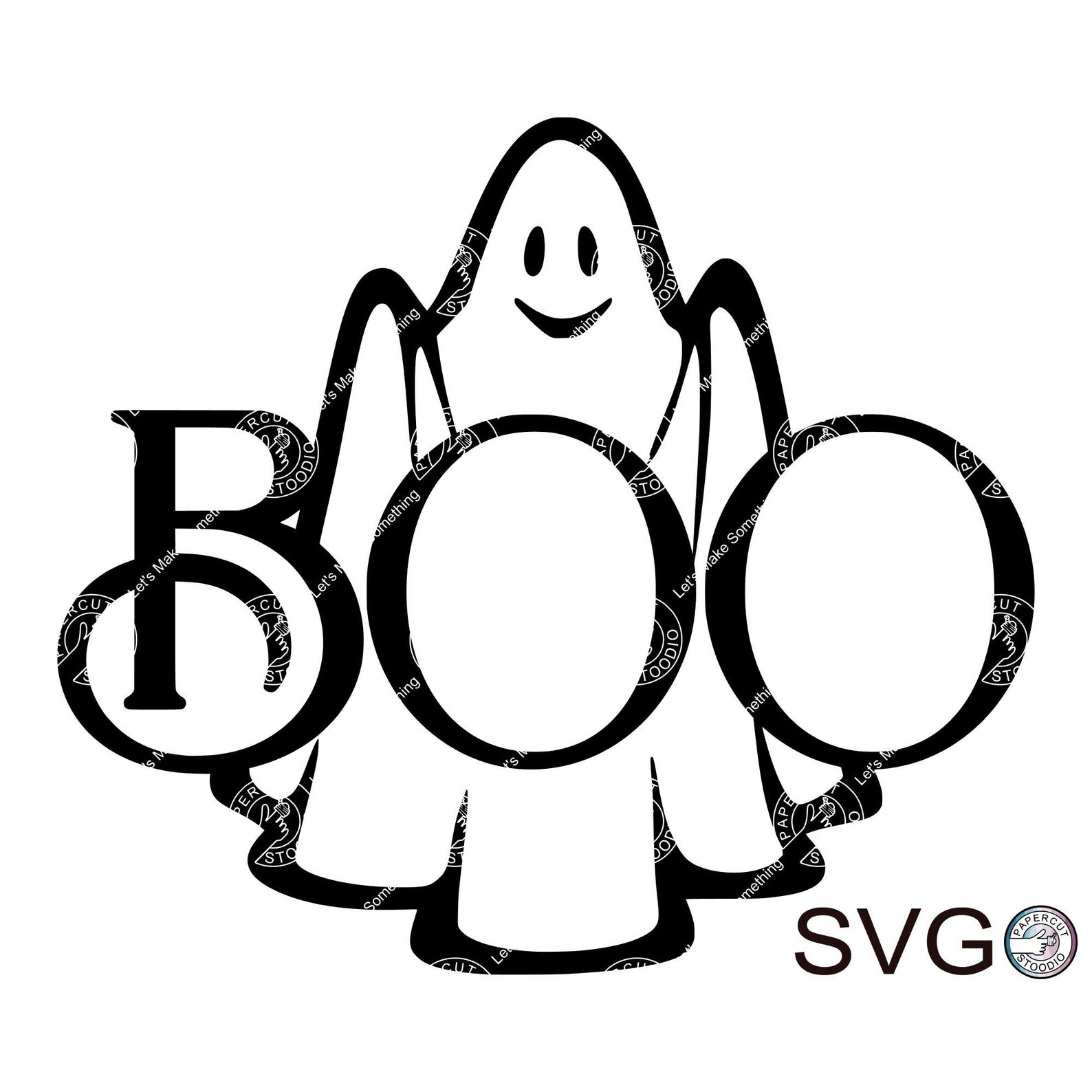 Boo Ghost Svg for Halloween Cricut Silhouette Shirts Crafts - Etsy