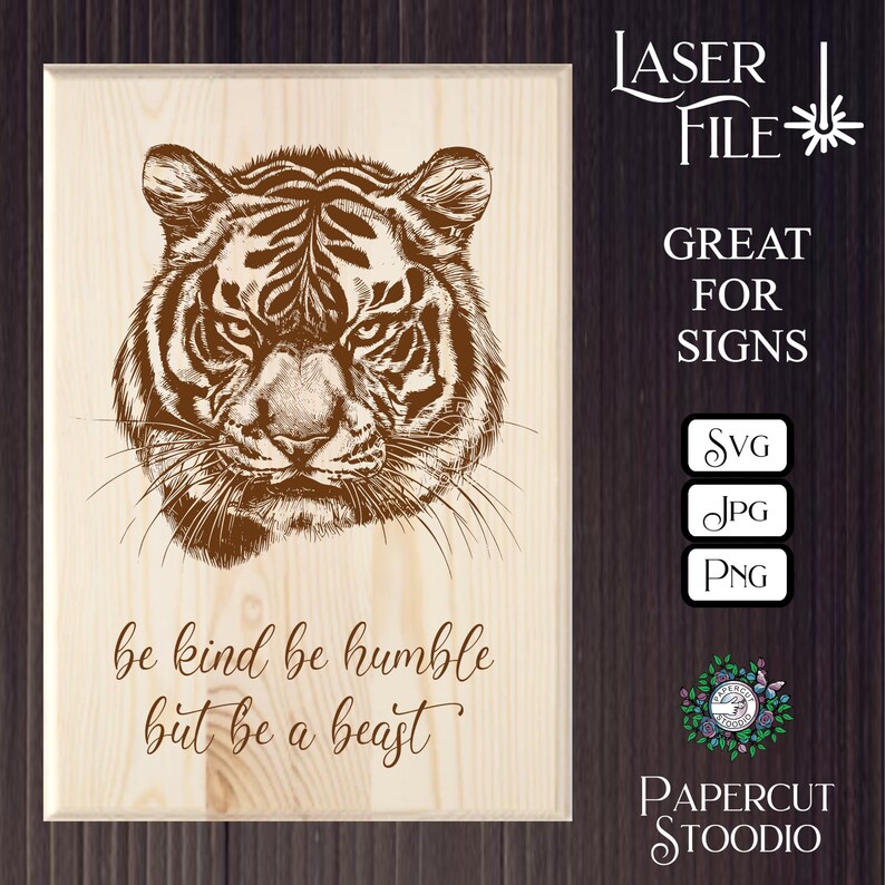 Tiger Stare Laser Engrave File, Jungle Cat SVG (digital Download) - Etsy