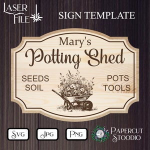 Laser Cut File, Sign Template SVG, Laser Engrave Sign Svg Lightburn ...