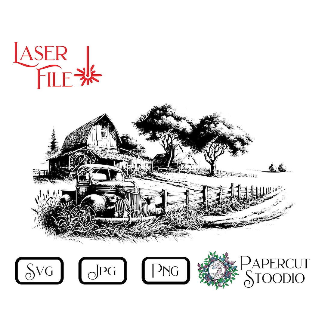 Laser Engrave File, Back Country Svg, Lightburn Glowforge File for Farm ...