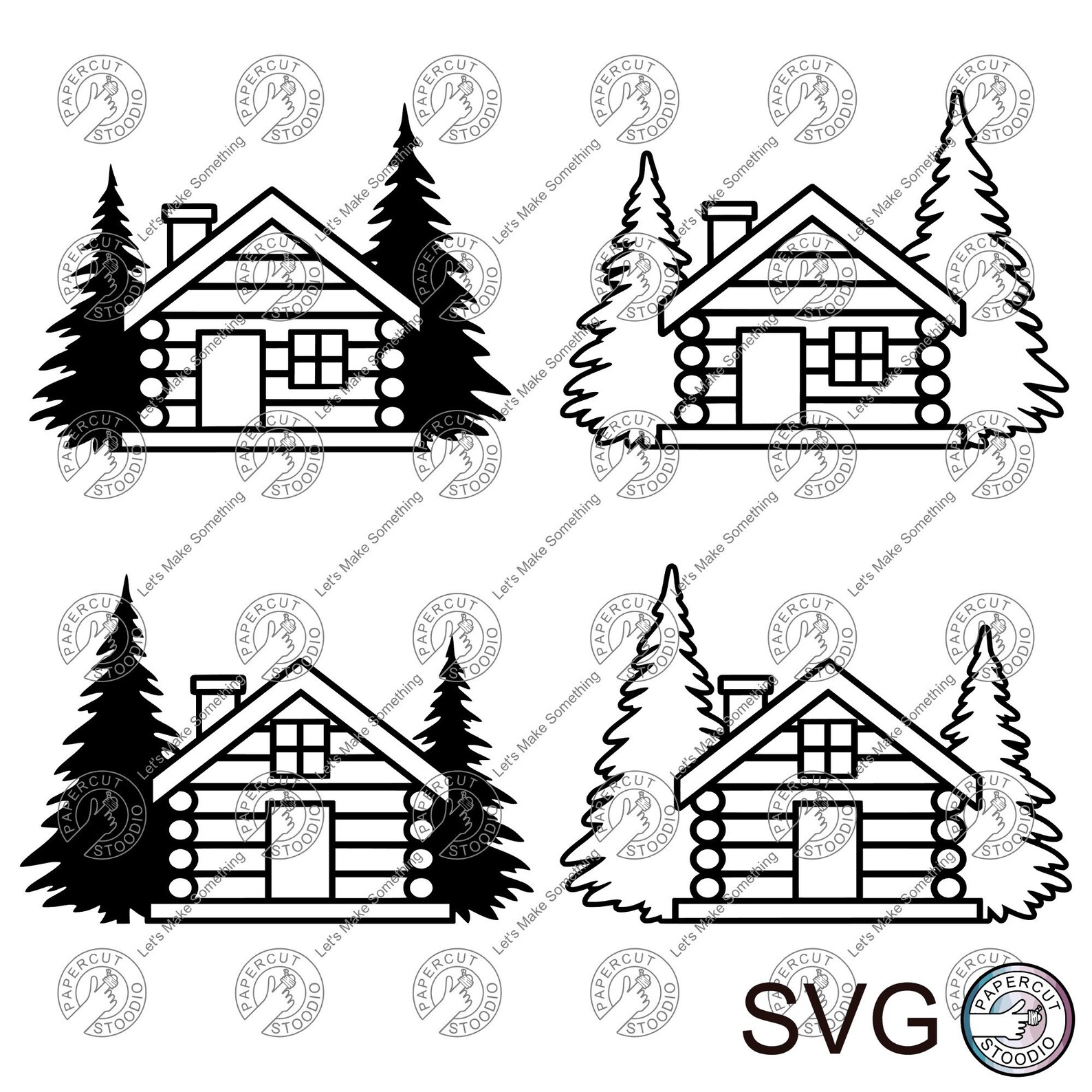 Cabin Bundle Svg Lake and Forest Camping Cottage Lodge for - Etsy