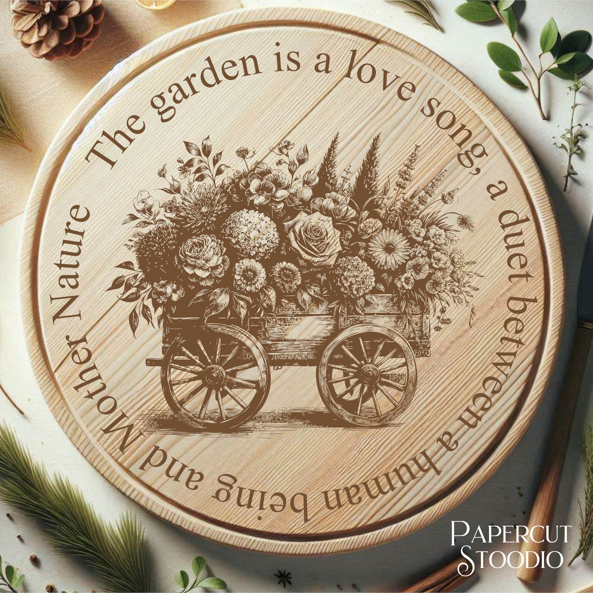 Flower Cart Laser Engrave File, SVG PNG JPG (digital Download) - Etsy