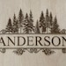 Laser Engrave File Pine Monogram SVG, Lightburn Glowforge Wood Burn ...