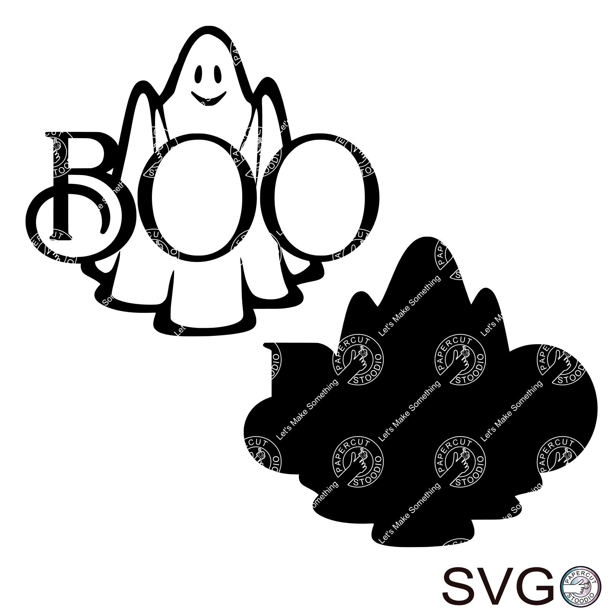 Boo Ghost Svg for Halloween Cricut Silhouette Shirts Crafts - Etsy