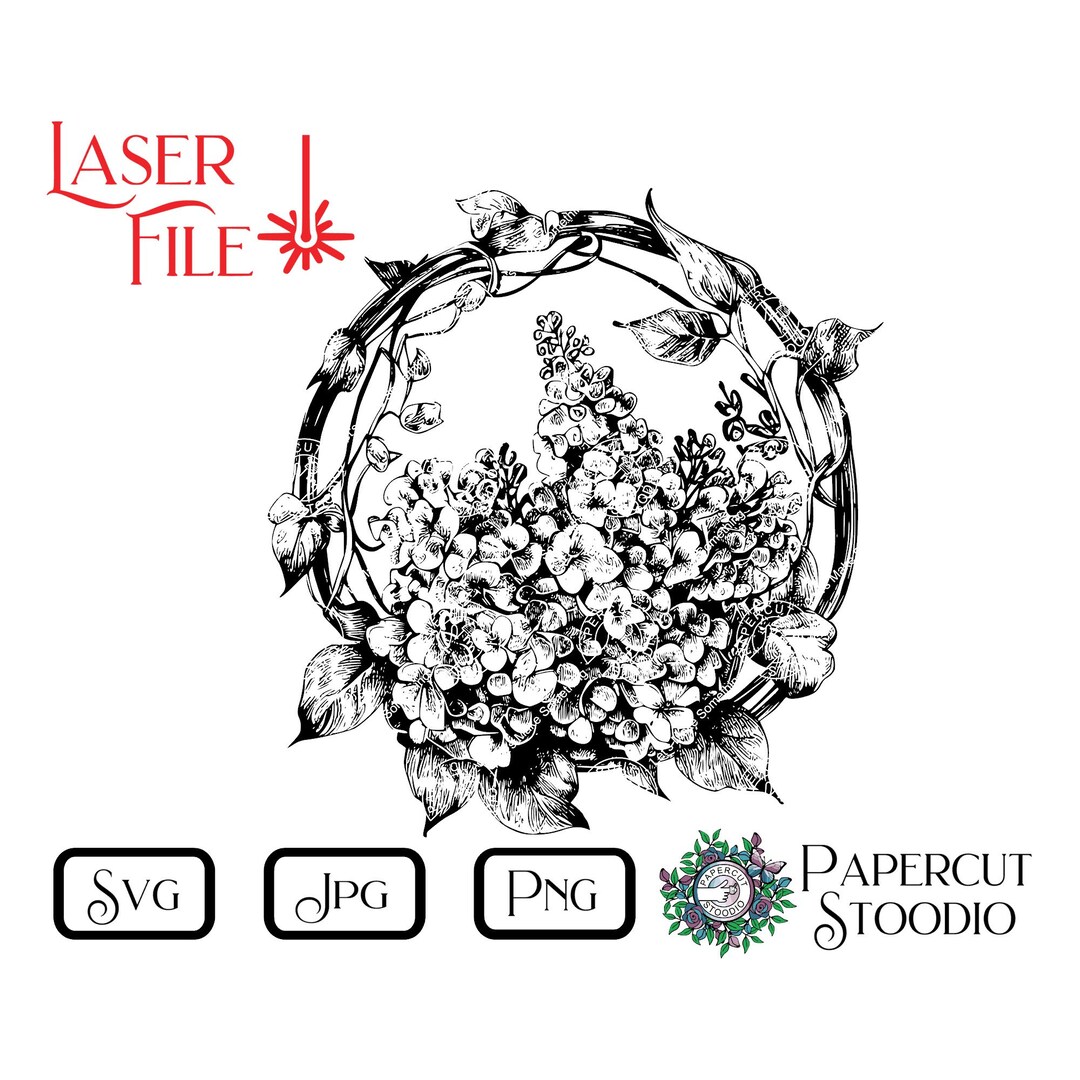 Lilac Laser Engrave File, Spring Blooms SVG PNG JPG (digital Download ...