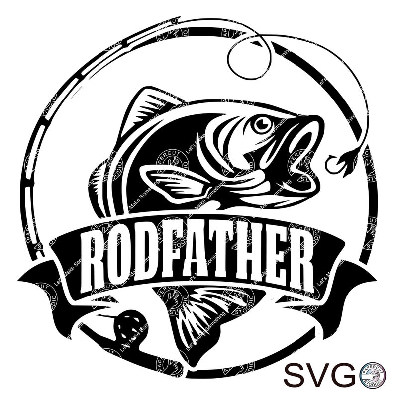 Rodfather 2 SVG Father Dad Personalized Gift Fishing Rod | Etsy