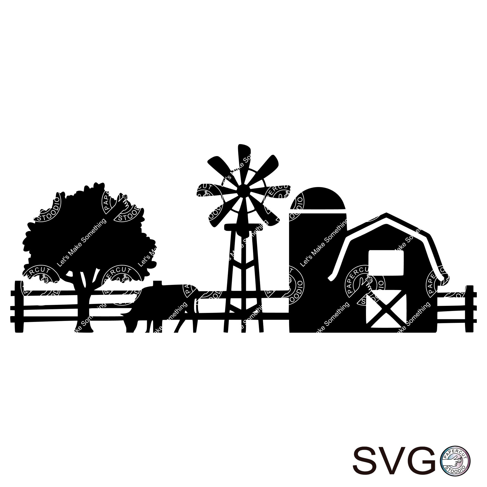Farm Scene SVG Cricut Digital Download Gift Shirt Sign | Etsy Australia