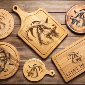 Laser Engrave File, Goat Profile SVG, Lightburn Glowforge for ...