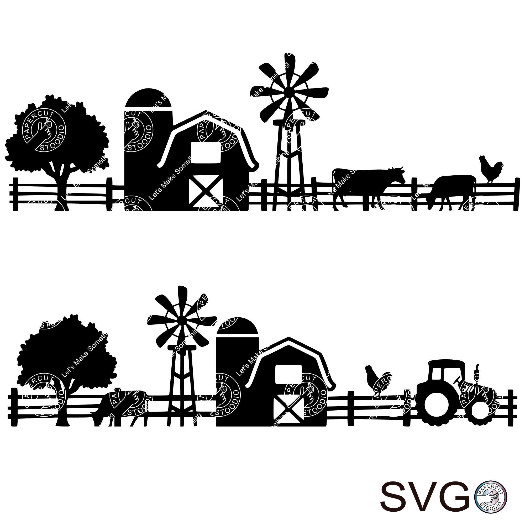 Farm Scene SVG Cricut Digital Download Gift Shirt Sign | Etsy Australia