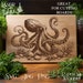 Laser Engrave File, Reef Octopus SVG, Beach Ocean Sea Lightburn ...