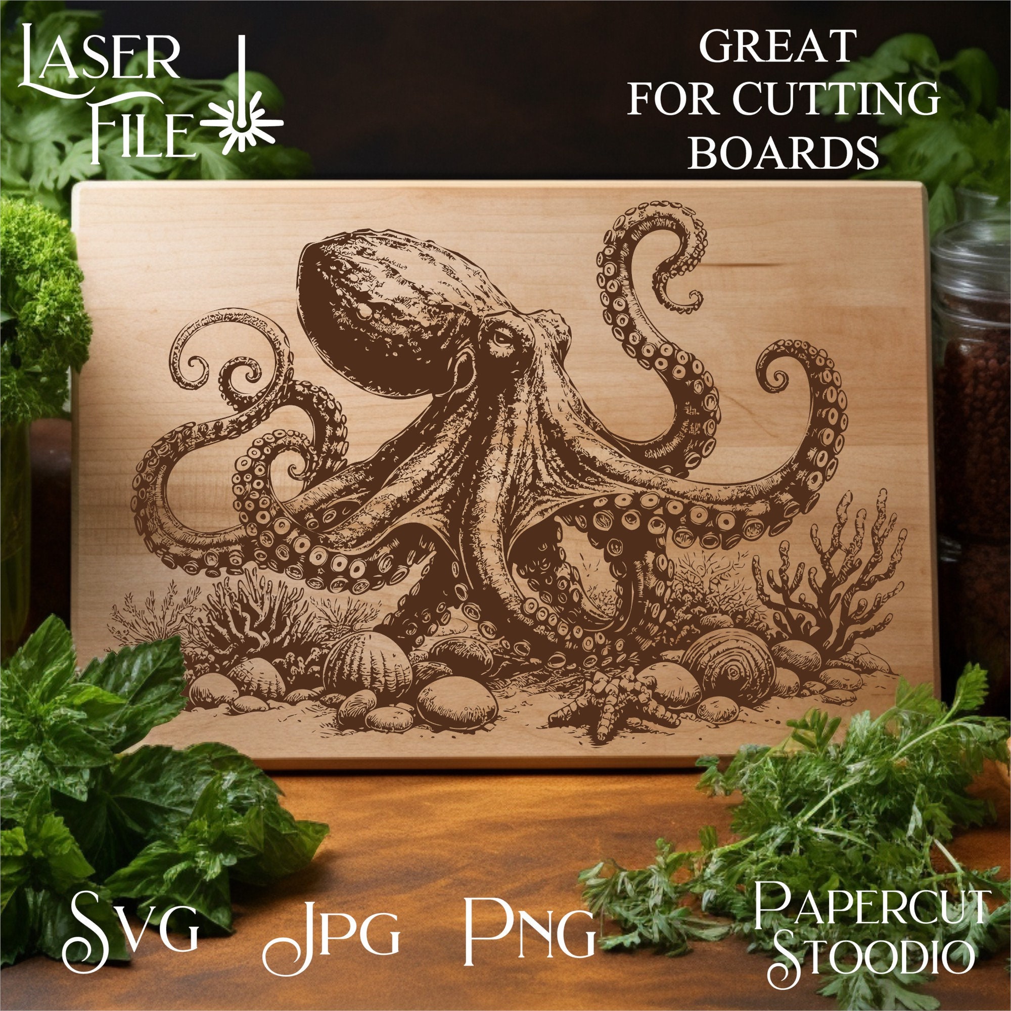 Reef Octopus Laser Engrave File, SVG PNG JPG (digital Download) - Etsy