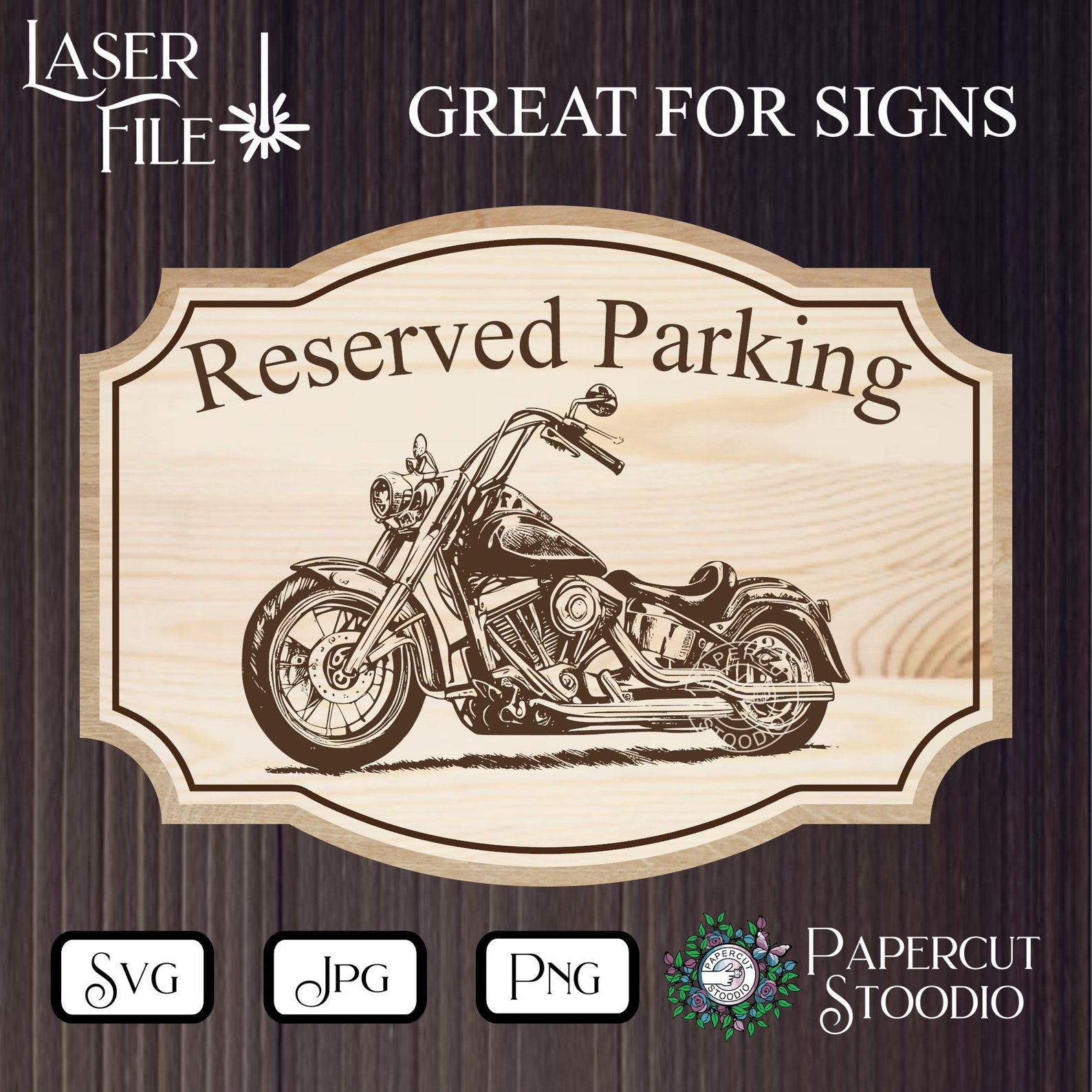 Laser Engrave File, Motorcycle SVG, Workshop Garage Man Cave Lightburn ...