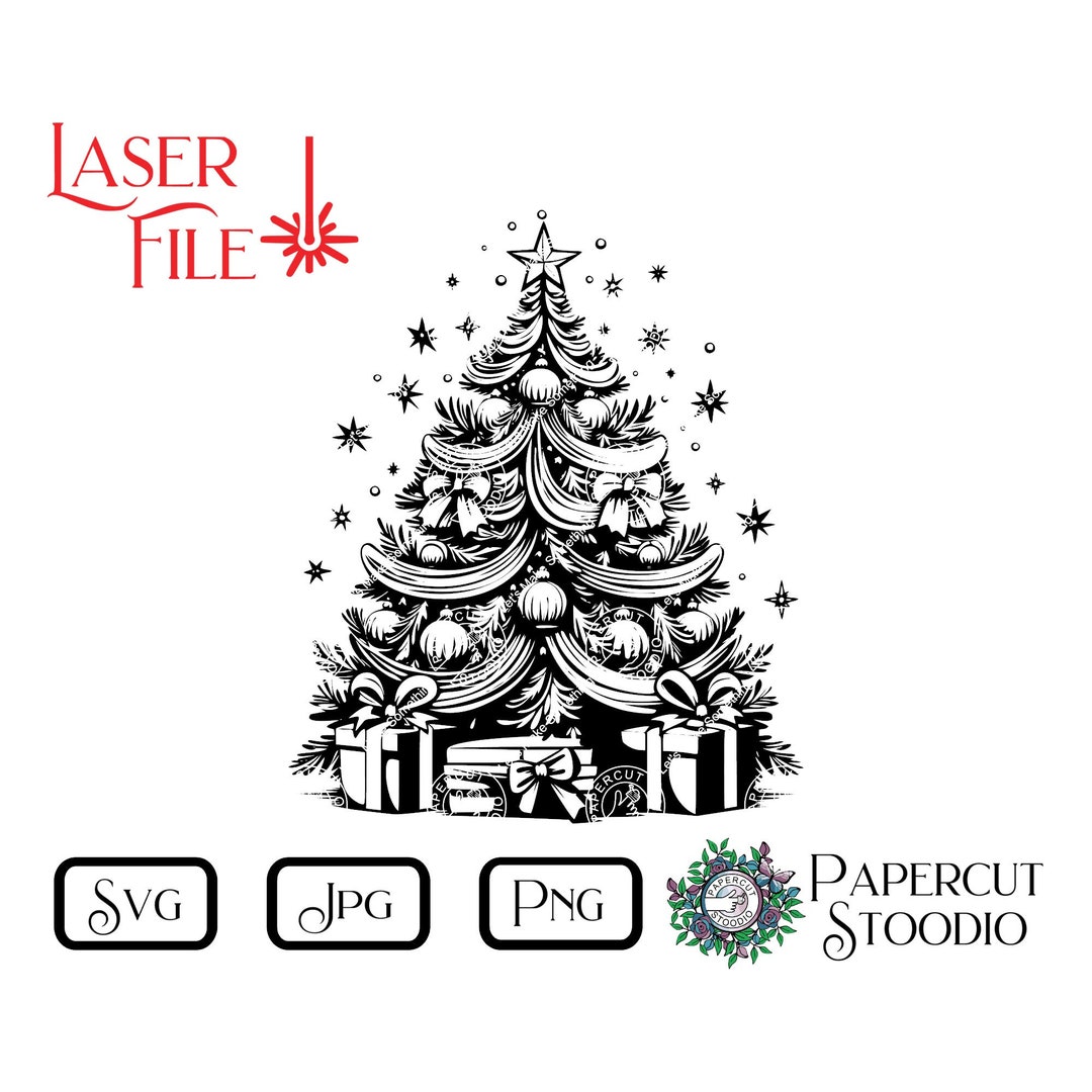 Laser Engrave File, Christmas Tree Svg, Lightburn Glowforge for ...