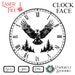 Laser Engrave File, Eagle Clock Face SVG, DIY Clock Lightburn Glowforge ...