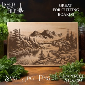 Laser Engrave File, Mountain Dream Svg, Digital Download Lightburn ...