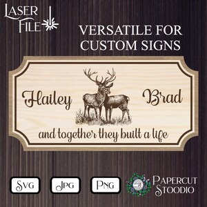 Laser Cut File, Rectangular Sign Template SVG, Laser Engrave Svg ...