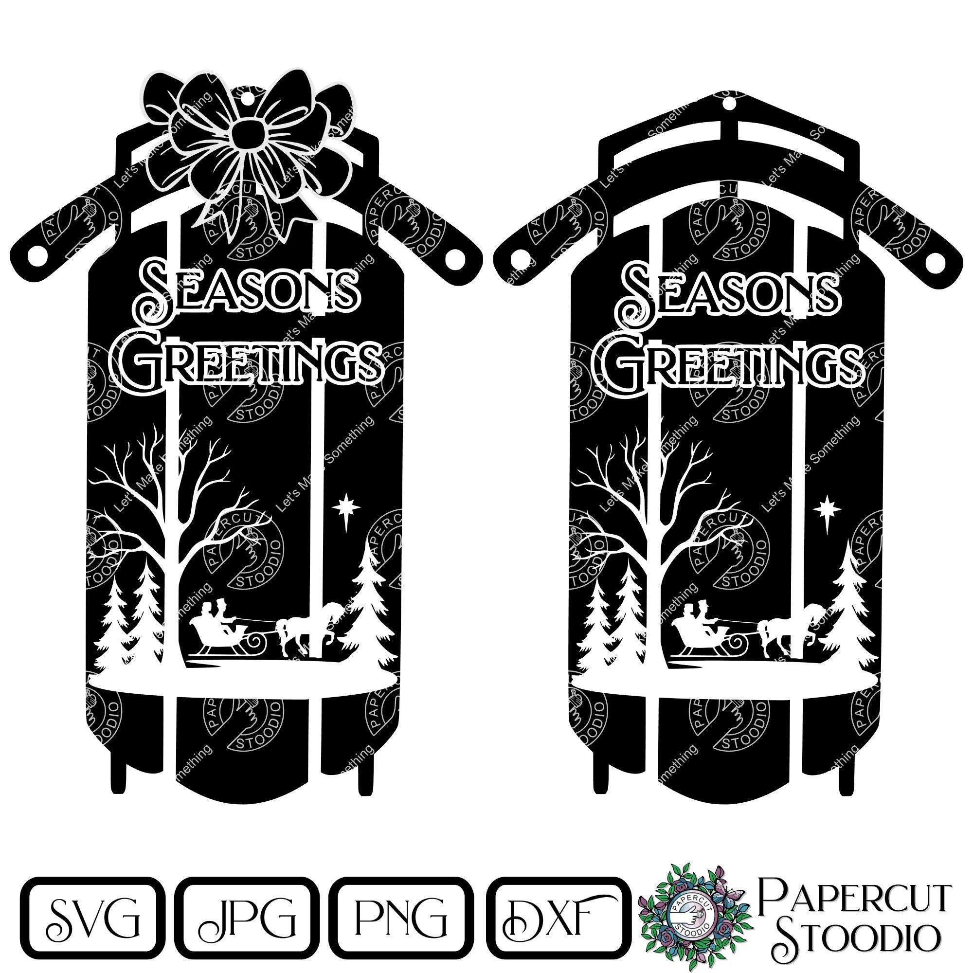Christmas Sled SVG Png Jpg DXF Sleigh Ride Cricut Silhouette - Etsy