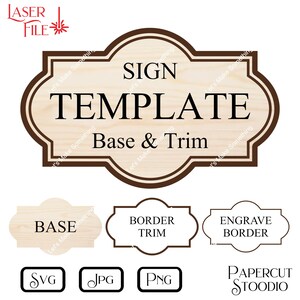Laser Cut File, Sign Template A SVG, Laser Engrave Sign Svg Lightburn ...