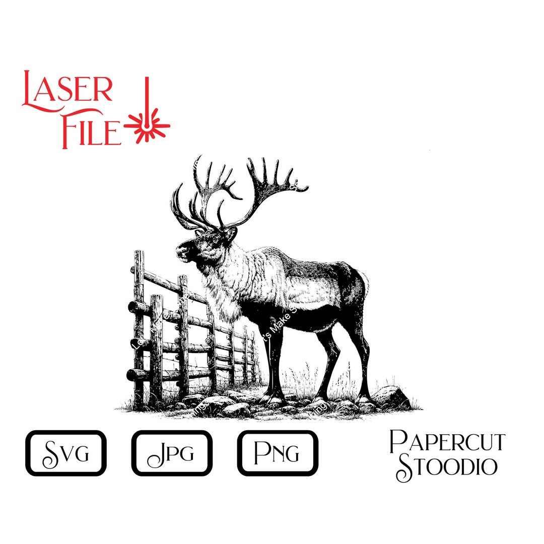 Caribou Fence Laser Engrave File, SVG PNG JPG (digital Download) - Etsy