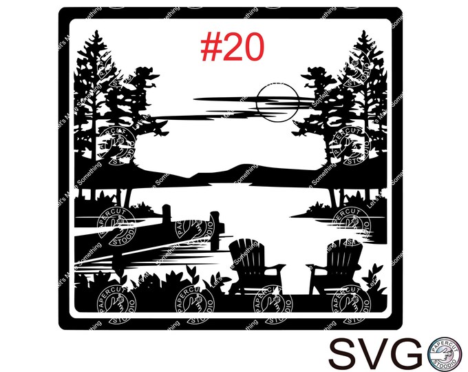 High Quality Lake Scene SVG Bundle, Lake View Svg, Lake Scene Dxf, Lake ...