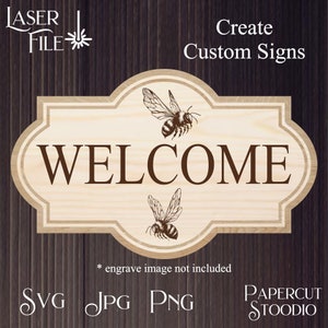 Laser Cut File, Sign Template A SVG, Laser Engrave Sign Svg Lightburn ...