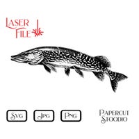 Northern Pike Scene Svg Png Dxf Eps Pdf | Transparent Vector Graphic ...